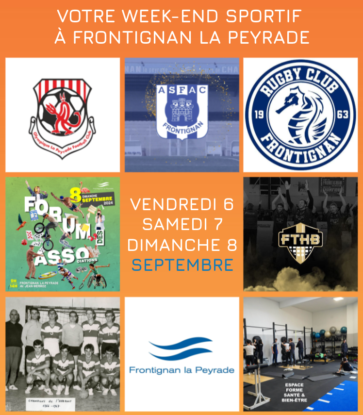 Les rendez-vous sportifs du weekend - 6, 7 et 8 septembre - Frontignan ...